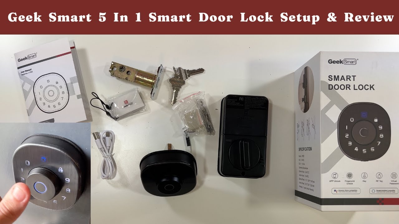 Geek Smart 5 In 1 Smart Door Lock Setup & Review - YouTube