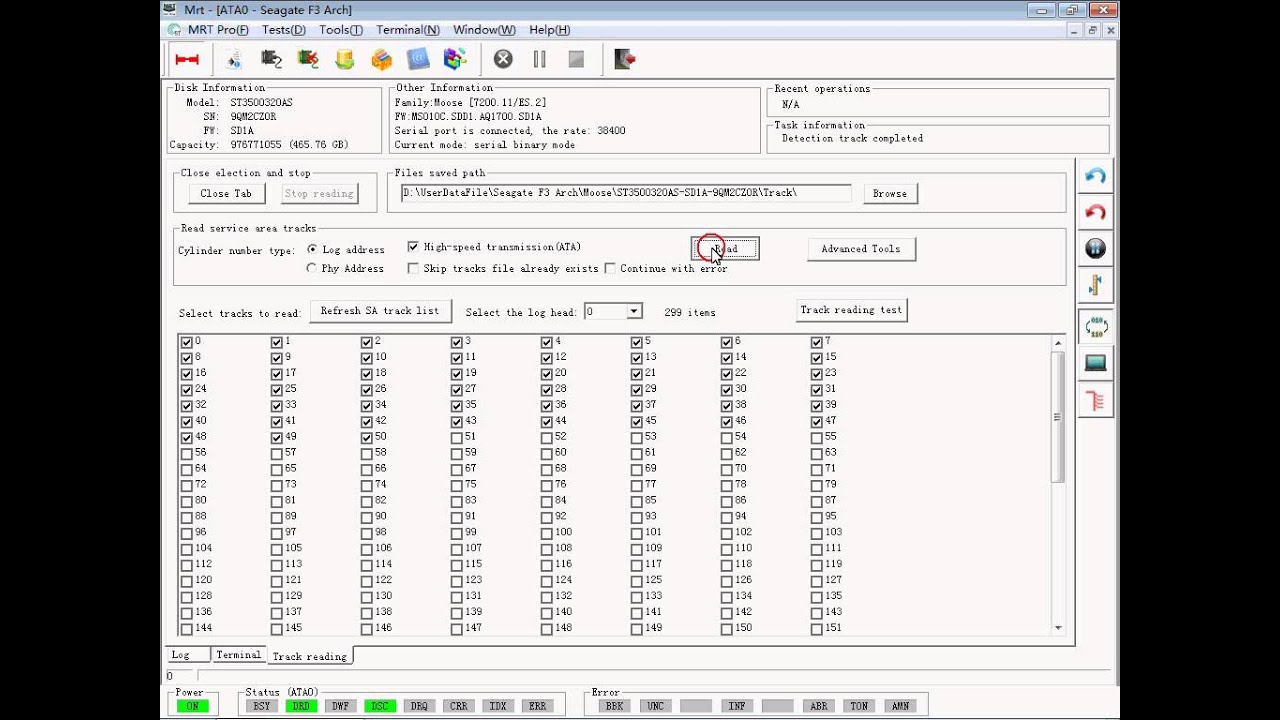 How to read and write SA tracks using MRT Pro - Seagate F3 - YouTube