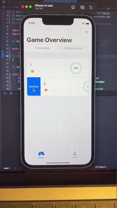 Progress on my iOS app Scorar: Archive Feature - YouTube