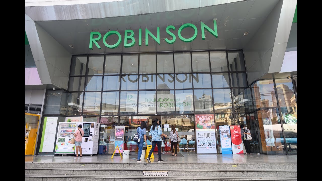[4K] Walking inside "Robinson Bangrak" shopping mall on Charoen Krung ...