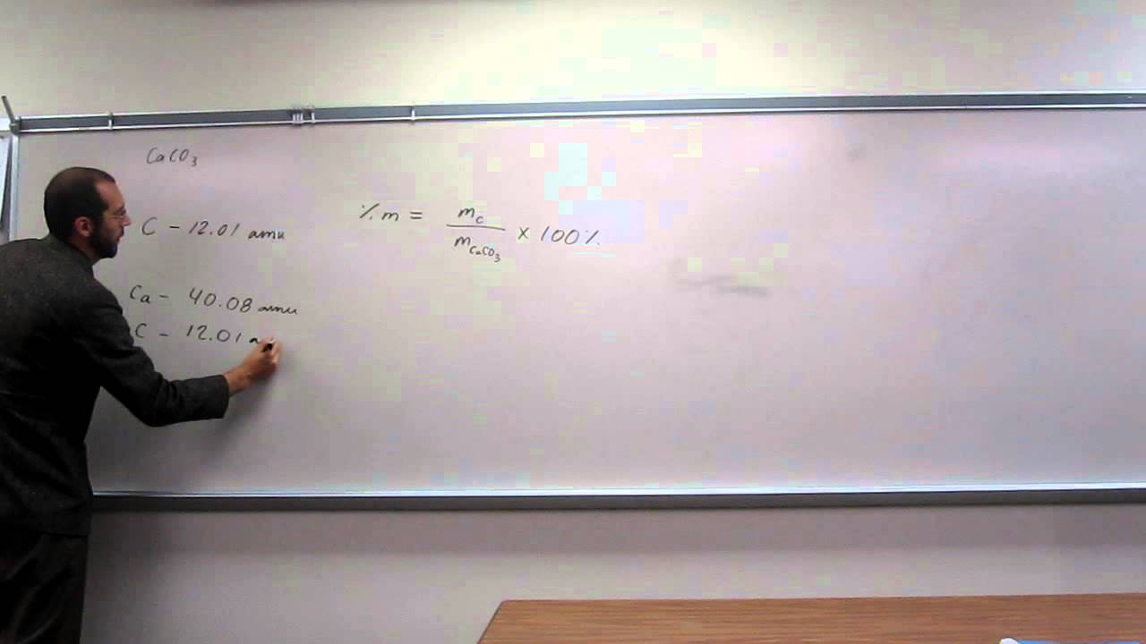 Mass Percentage - Carbon in Calcium Carbonate 015 - YouTube