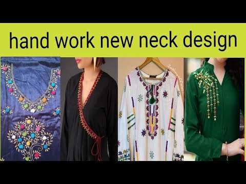 Hand work New Sindhi Neck Design/Hand Embroidery 🪡 shirt Neck Design ...