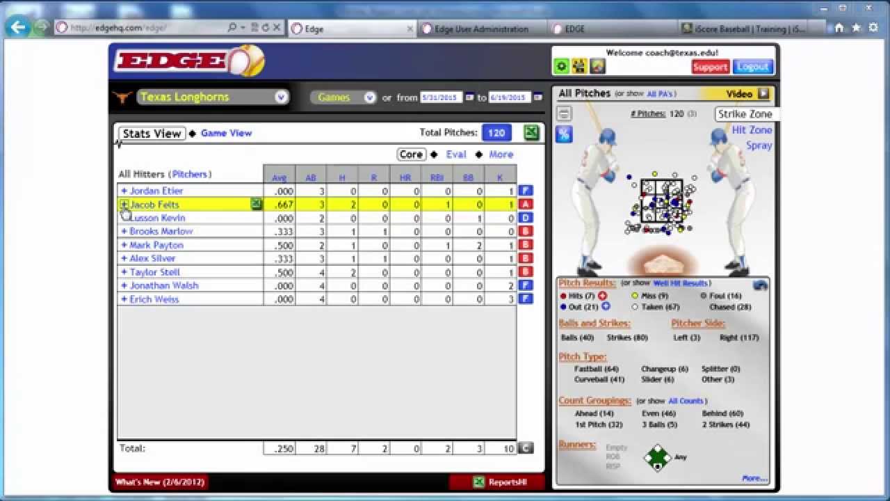Grading your baseball/softball players with edgeHQ's report card - YouTube