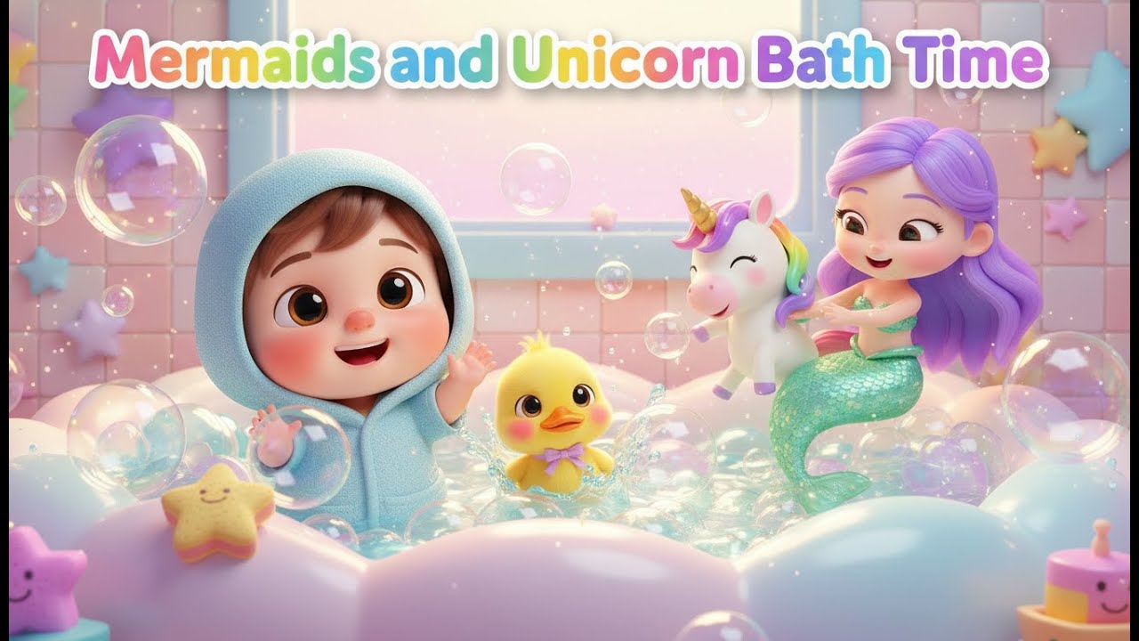 Mermaids and Unicorn Bath Time – Nursery Rhyme, Toddler Imaginative ...
