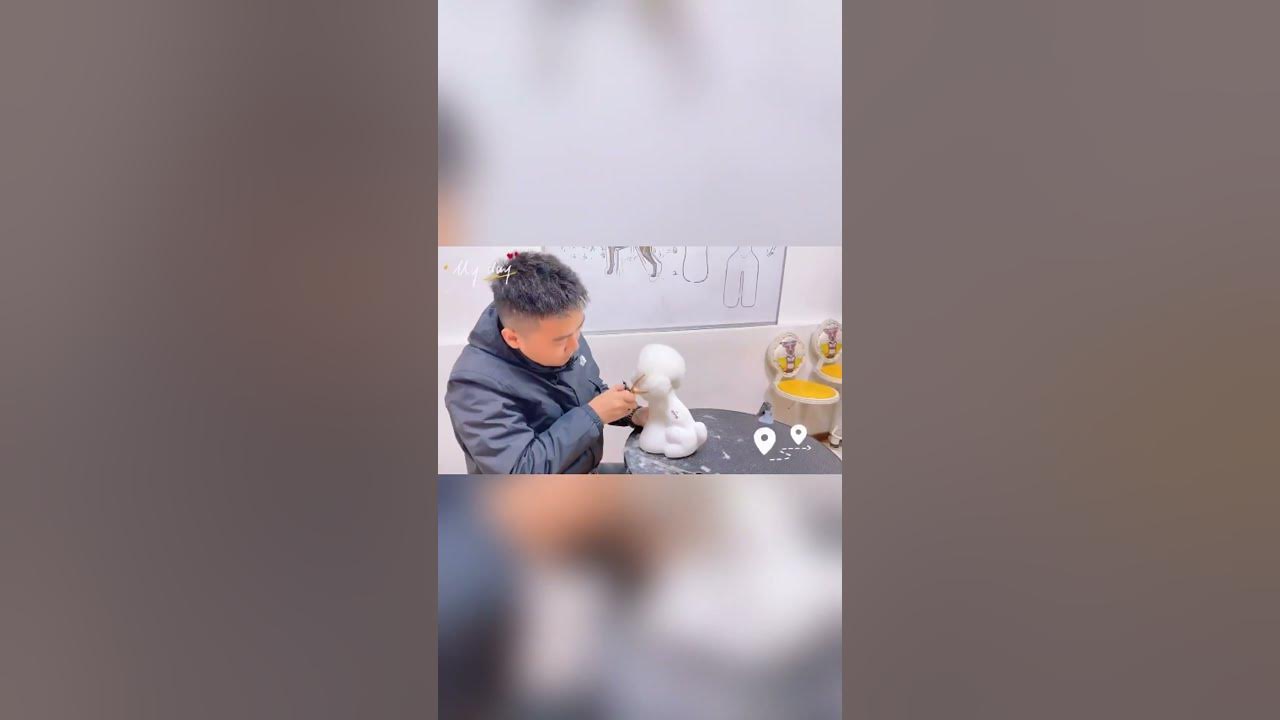 The cute teddy head model allows you to experiment with head trimming #MRJIANG - YouTube