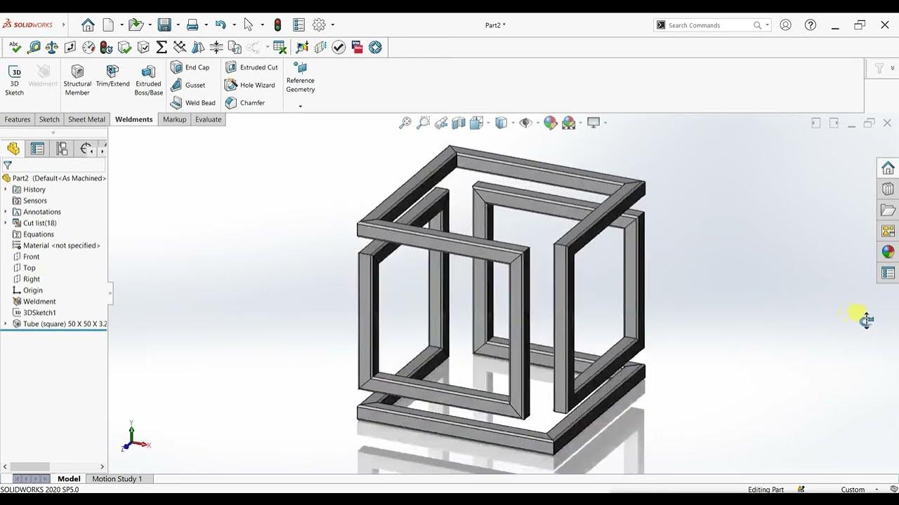 Infinity 3D cube design in solidworks - YouTube