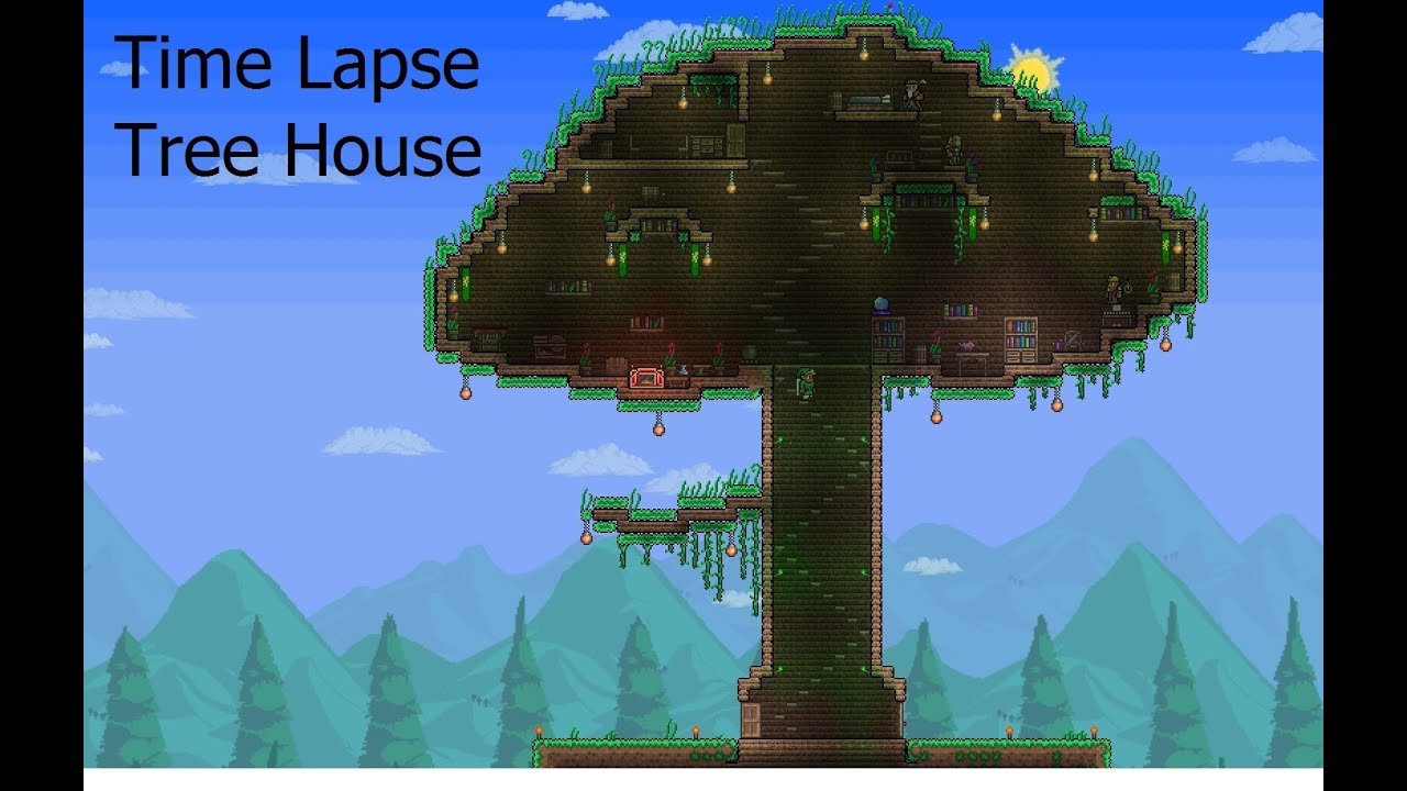 Terraria: Time Lapse-Tree House [Luke45h] - YouTube