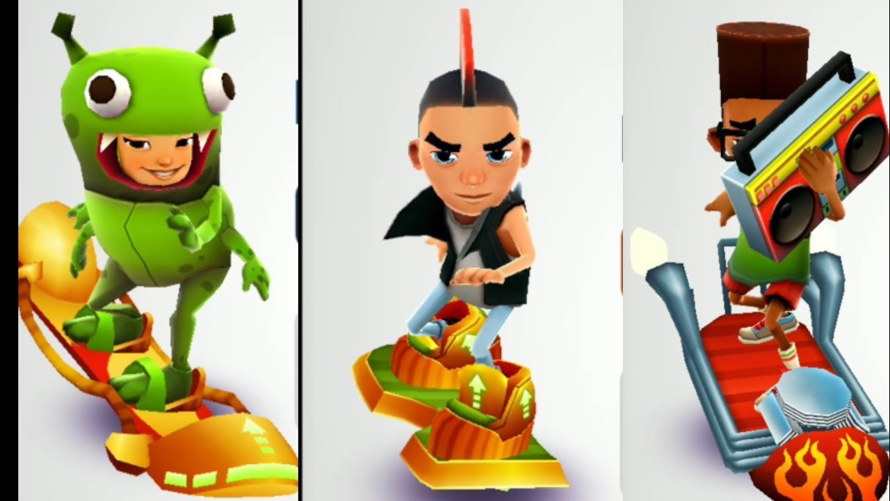 Subway surfers game various characters - YouTube