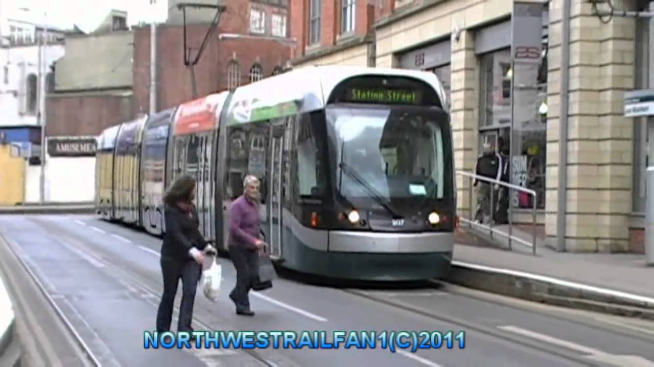 (NET) nottingham express transit midland metro trams part1 of 3 on the ...