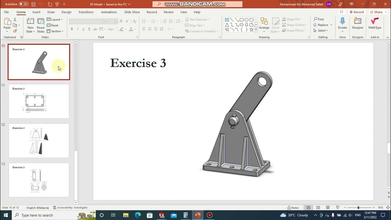 Lever Design Using Solidworks Software - YouTube