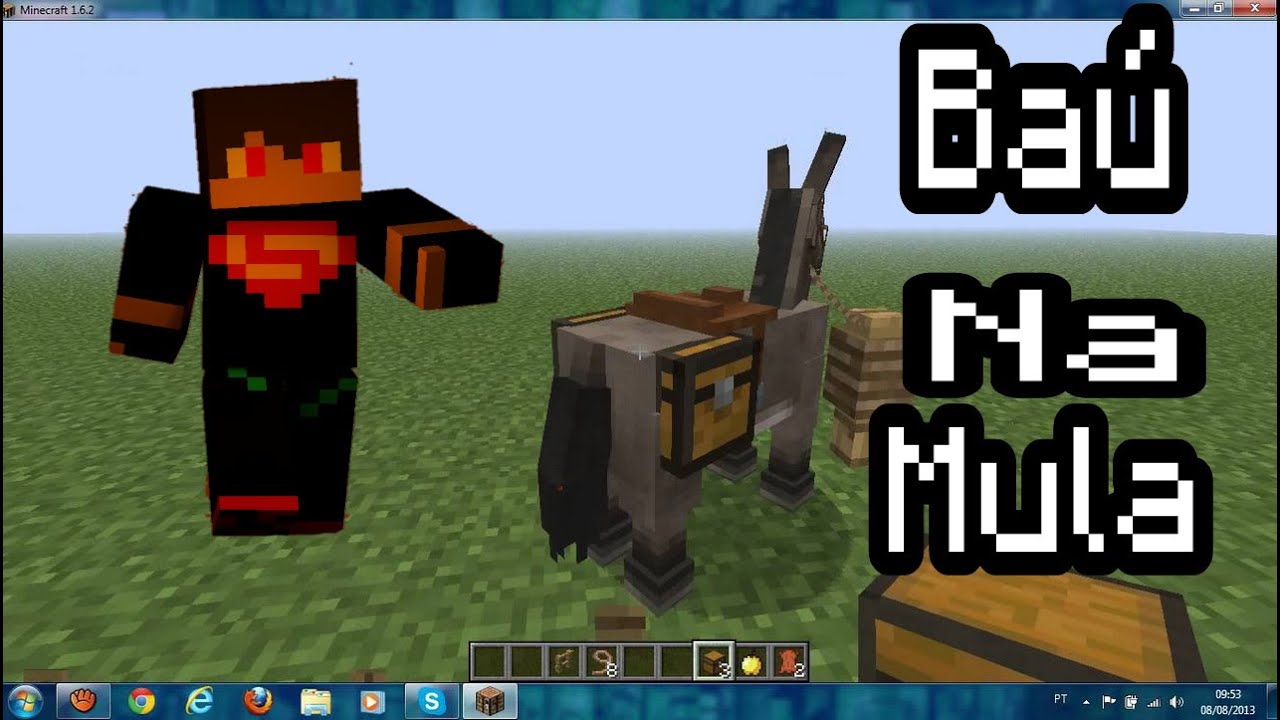 Como coloca baú na mula no minecraft PE 15.0 - YouTube