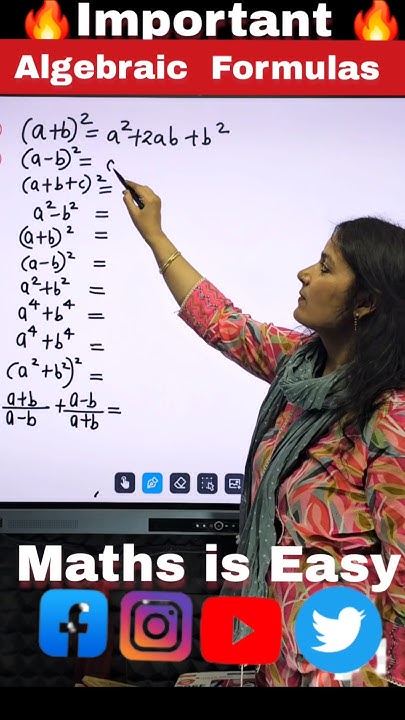 Algebraic Formula Part -1 | All Algebraic Identities #ytshorts #shorts #maths #formula - YouTube