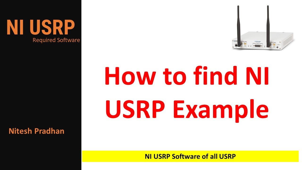 NI USRP Example || Ho to find NI USRP Example - YouTube