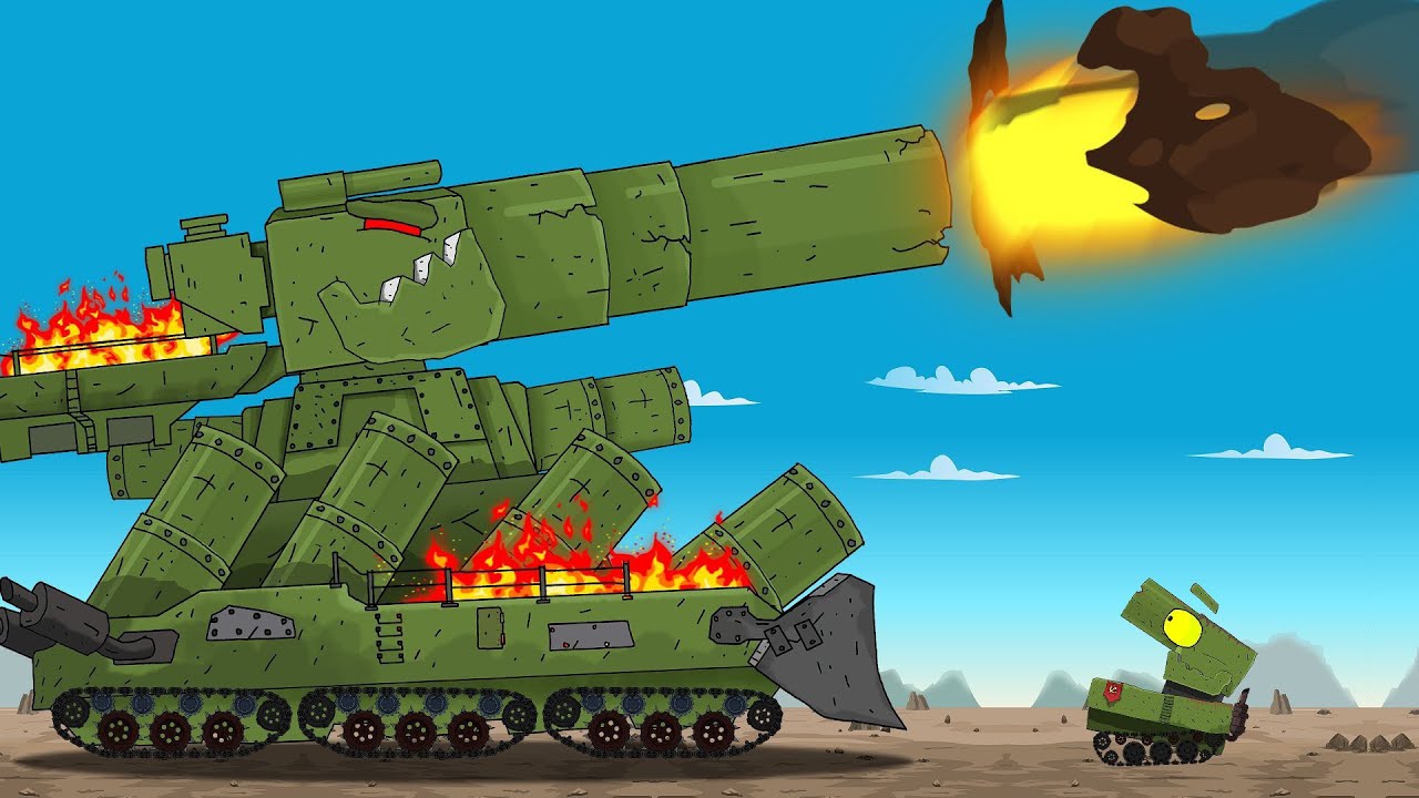 MEGA MONSTER AGAINST GIANT TANK!!! Cartoon about tanks. - YouTube