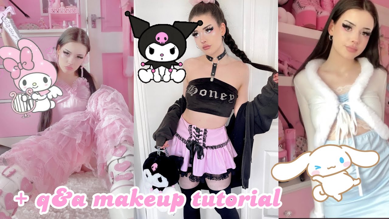 Dressing as Sanrio characters! ♡ makeup tutorial Q&A - YouTube