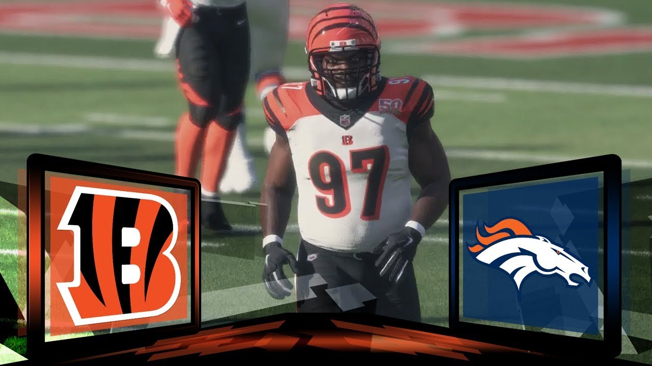 Madden NFL 18 Cincinnati Bengals Franchise- Year 1 Week 11 at Denver ...