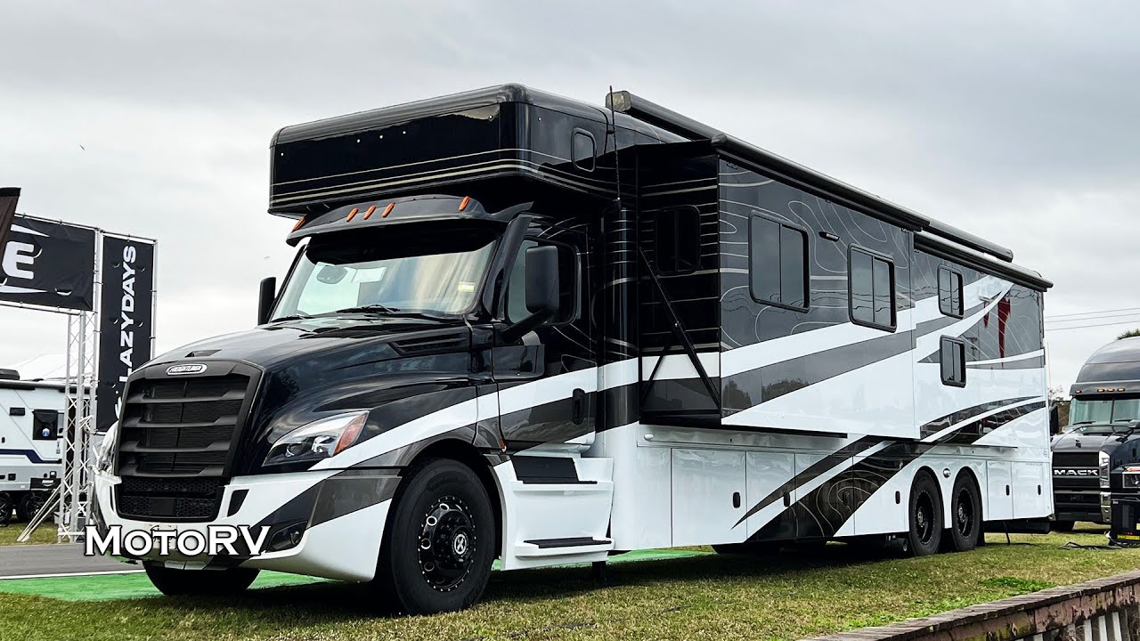 ShowHauler Super C with Two Full Bath Freightliner Cascadia Motorhome ...