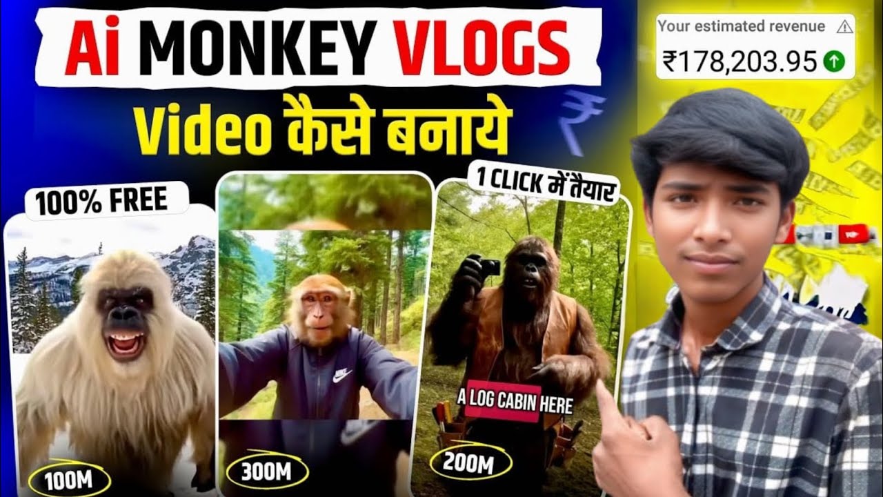 Ai Monkey Vlogs Video Ideo Kaise Banaye | how to make monkey vlogs | ai ...