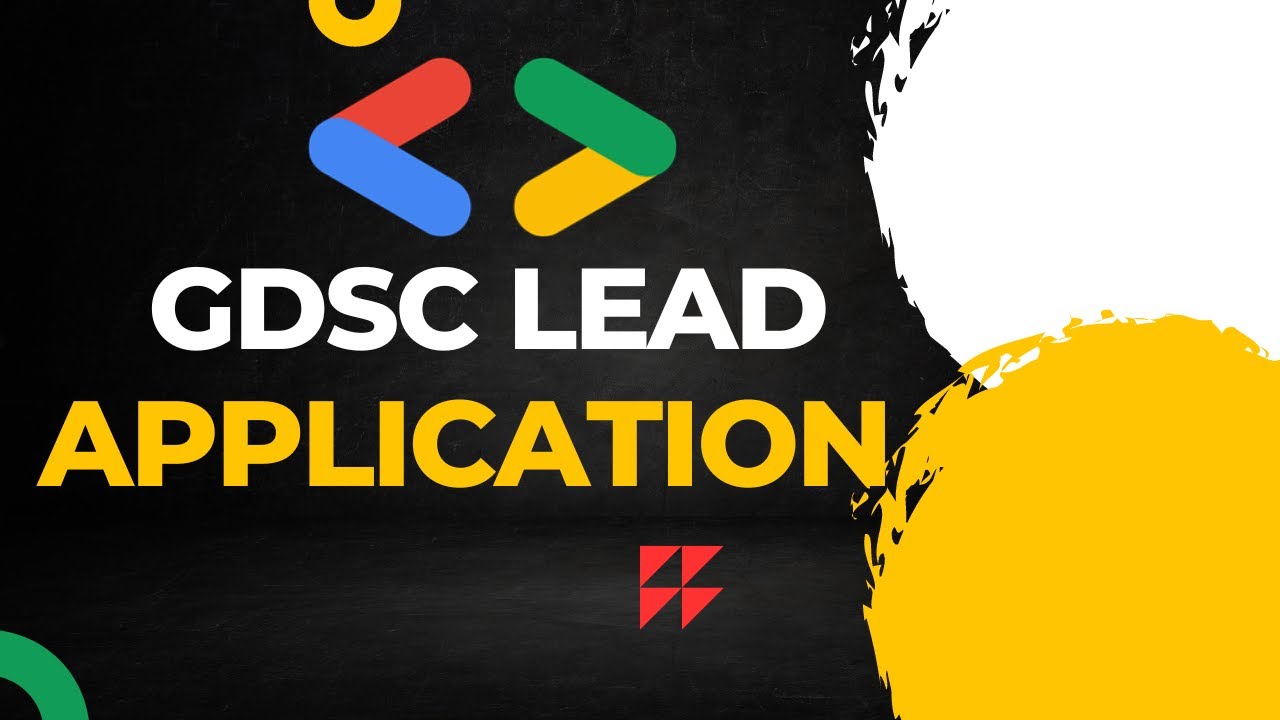 Application for applying GDSC Lead - YouTube