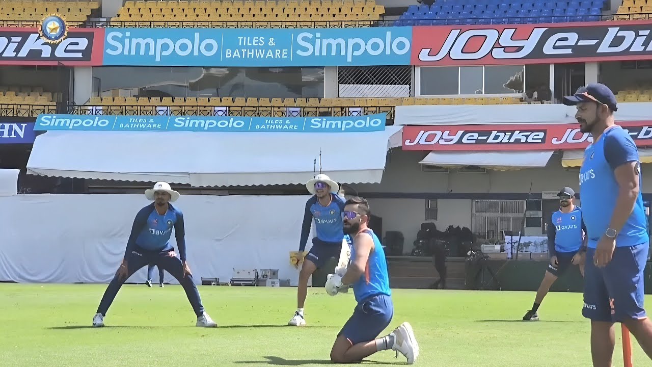 Virat Kohli leads fielding practice in Team India practice session ...