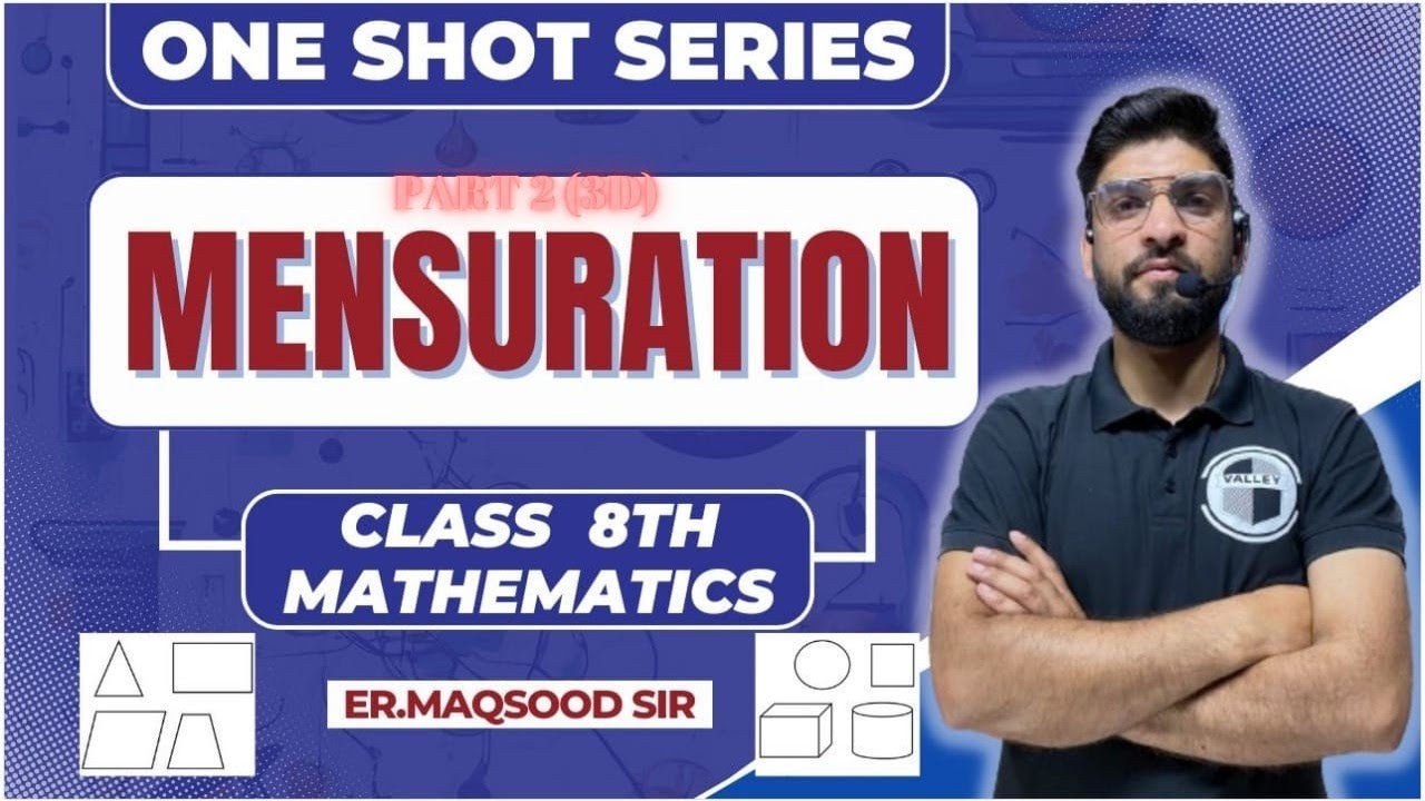 Mensuration part 2 | Class 8th | Maths| by Er.Maqsood sir - YouTube