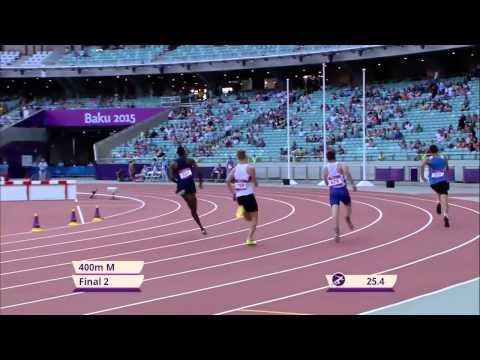 BAKU 2015 European Games Men's 400m Arif ABBASOV 48:05. PB AZERBAIJAN
