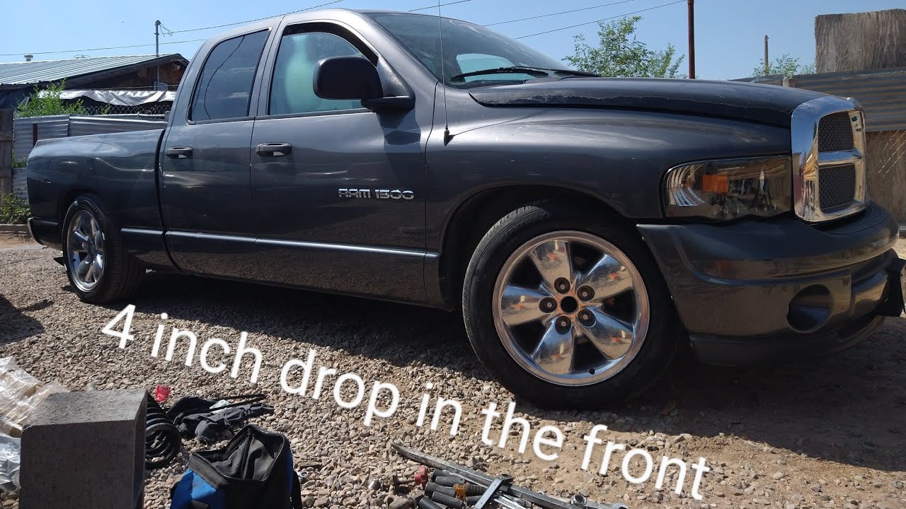 4 inch drop on a Dodge ram 2003 1500 - YouTube