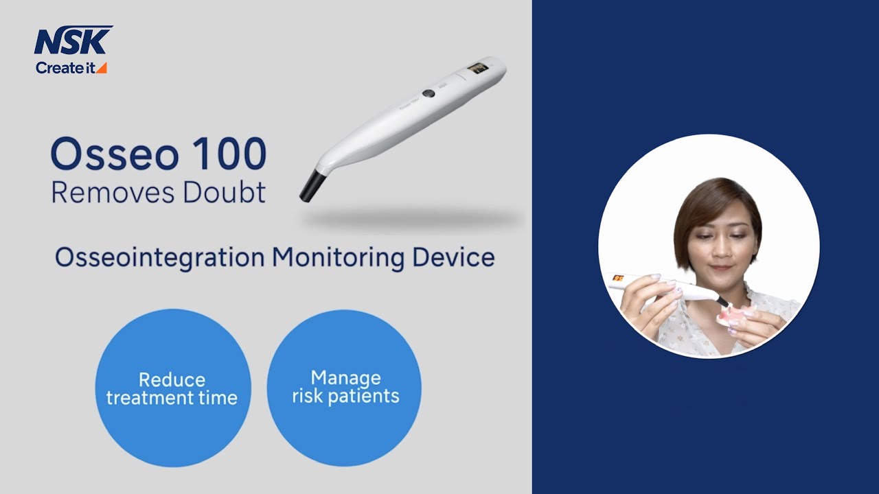 NSK Osseo 100 Osseointegration Monitoring Device - YouTube