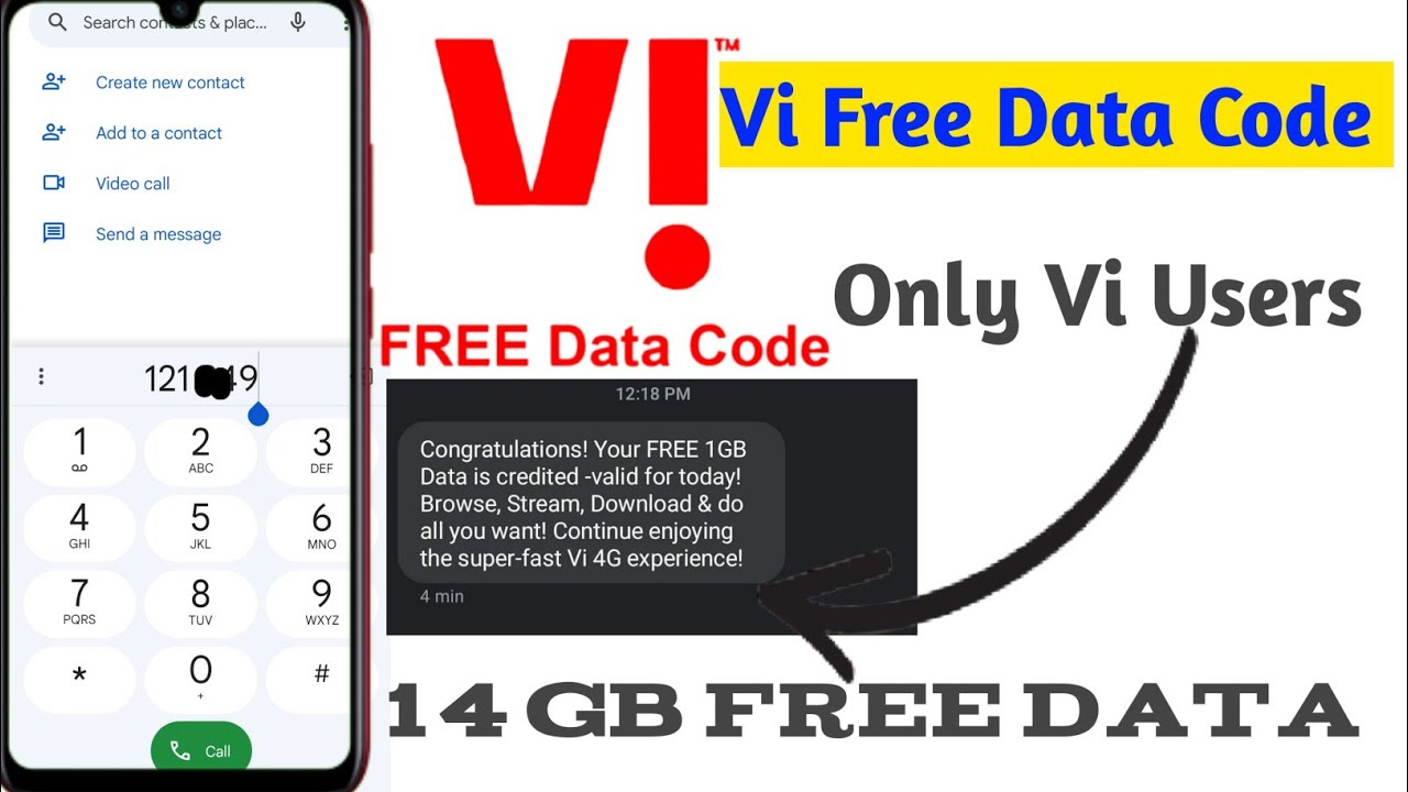 Vi Free Data All Users || Vi Free Data Today || VI free data trick ...