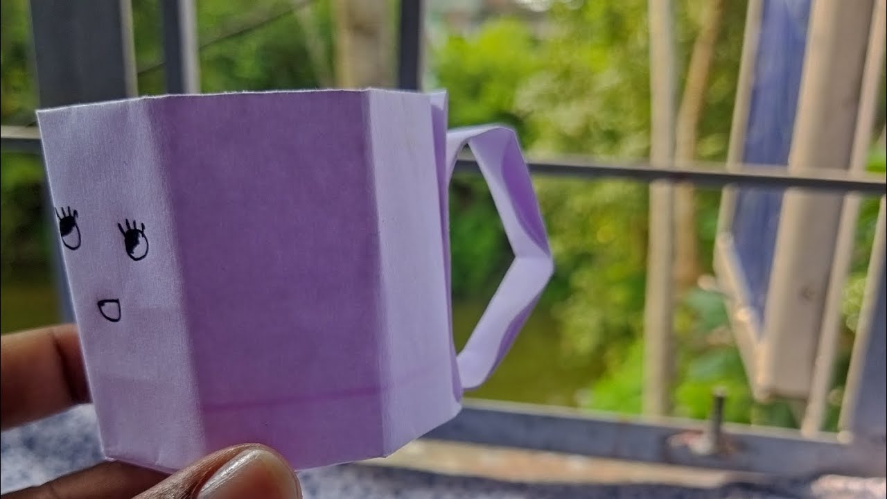 PAPER CRAFT/ DIY LITTLE PAPAER CUP/ SCHOOL PROJECT MINI PAPER CUP/ CUTE ...