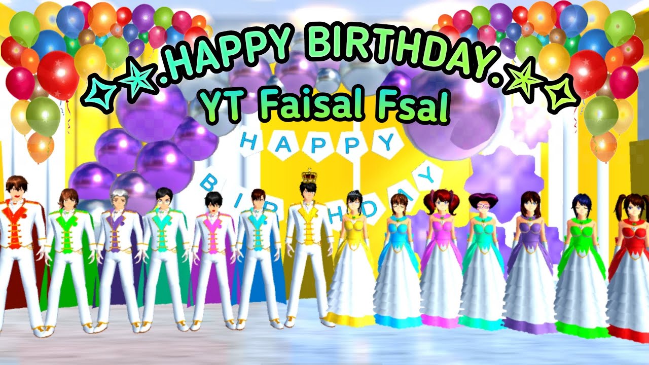 HAPPY BIRTHDAY YT FF || Party Sakura School Simulator - YouTube