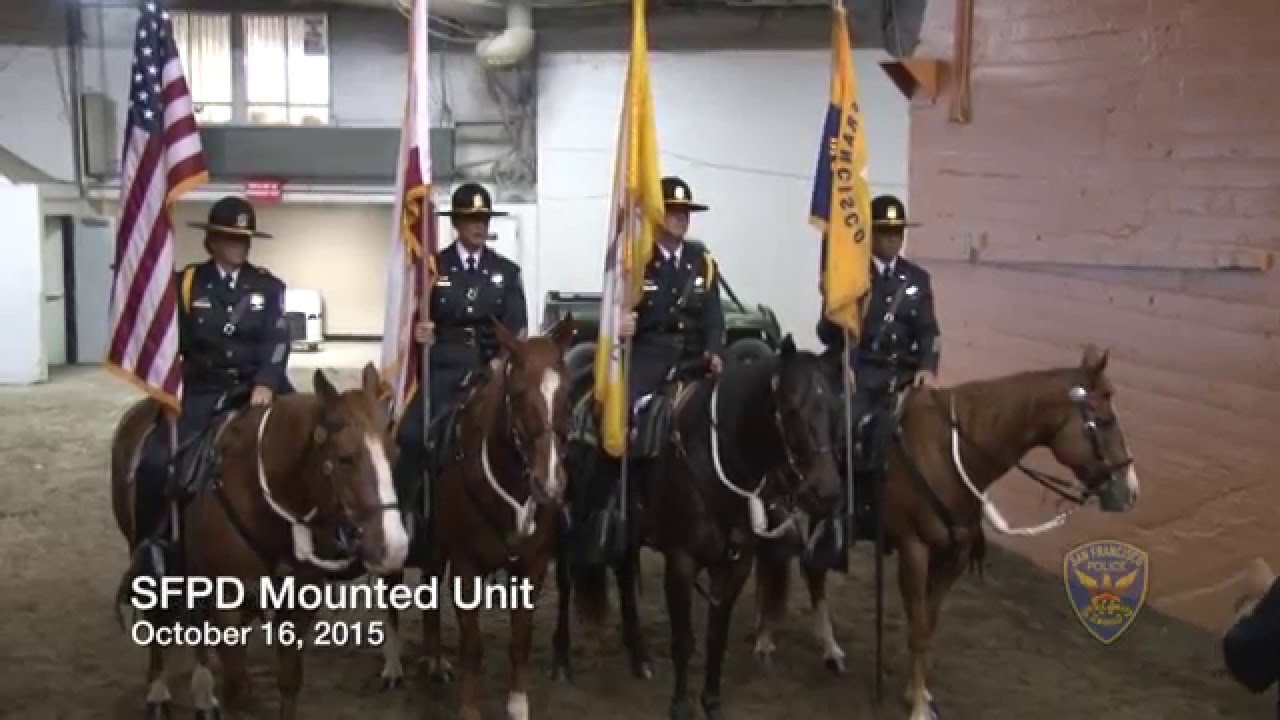 San Francisco Police Department - Mounted Patrol - Color Guard - YouTube