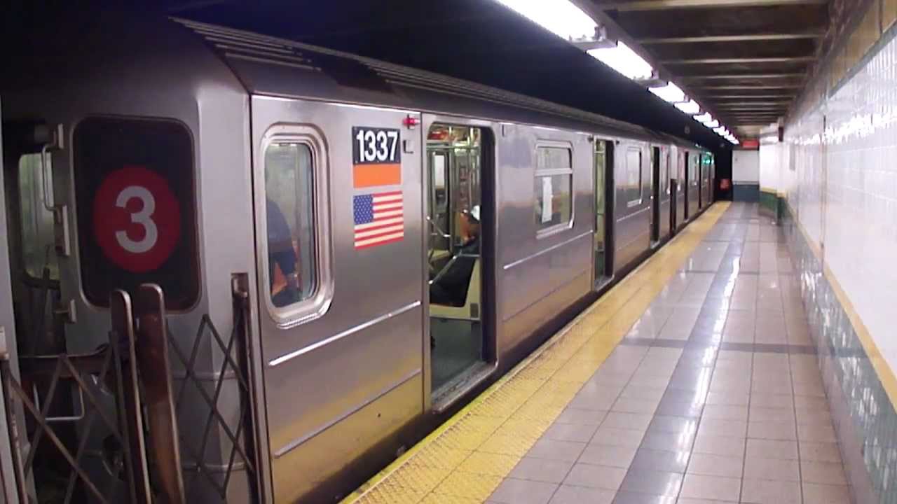 MTA NYCT Subway Kawasaki R62 #1336 on the (3) via the (2) departing ...
