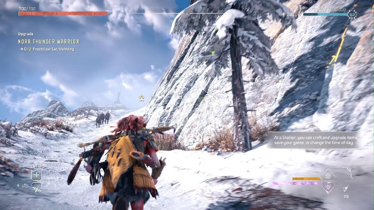 How to get Frostclaw sac webbing, Horizon forbidden west - YouTube