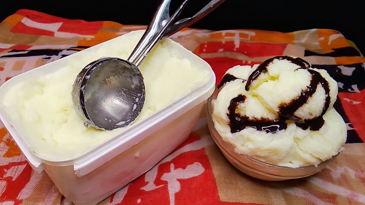 ঘরে তৈরি সহজ ভ্যানিলা আইসক্রিম রেসিপি | Homemade Vanilla Ice cream ...