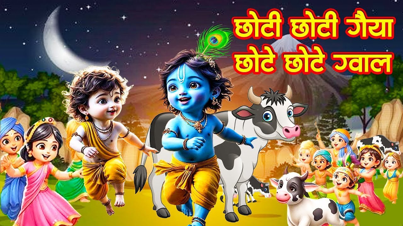 छोटी छोटी गैया Kids Song Chhoti Chhoti Gaiya Chhote Chhote Gwal Little ...