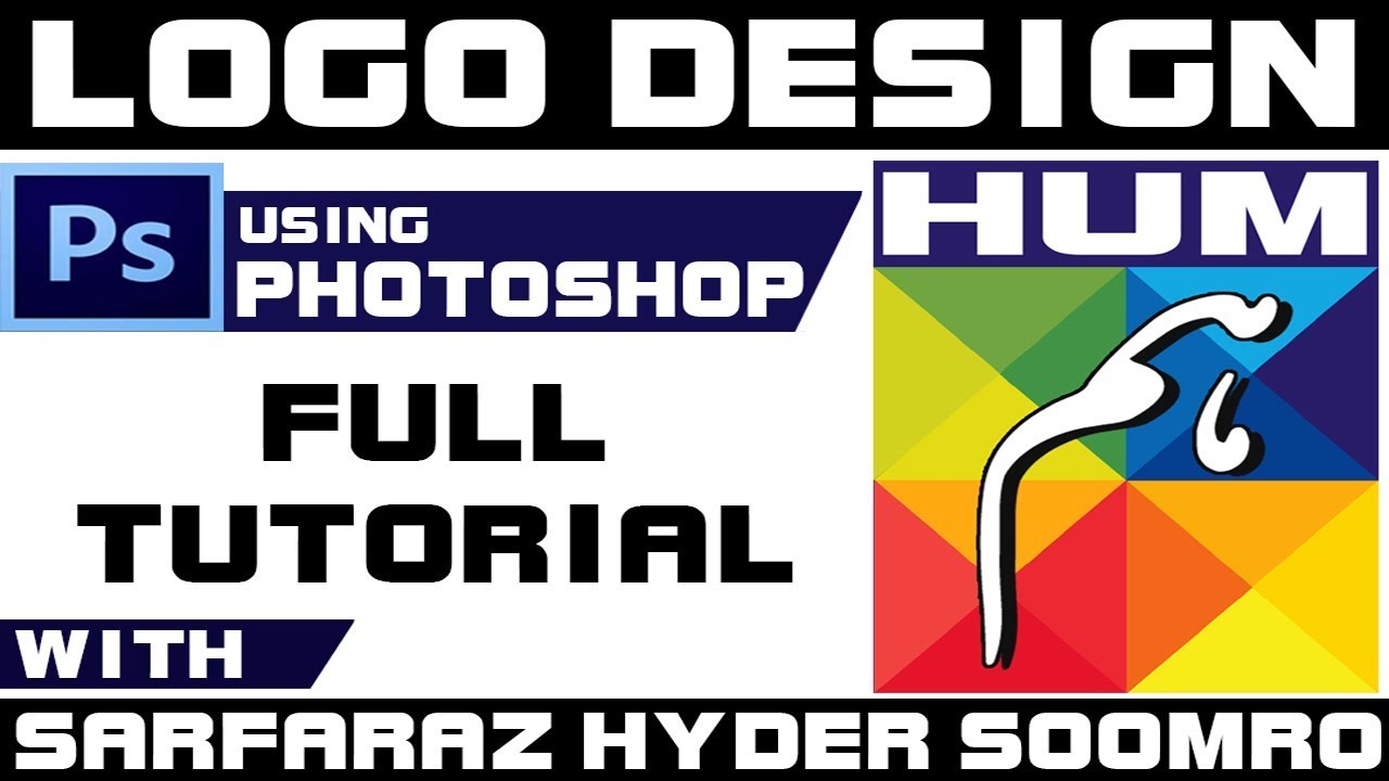 How To Make HUM TV Logo Design in Photoshop | In Hindi or Urdu | Full ...