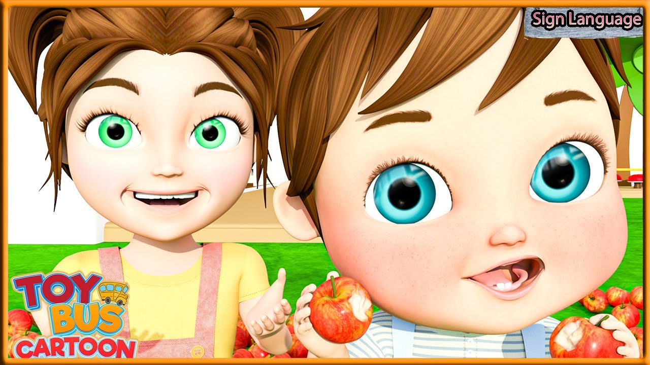 5 Red Apples - Baby songs - Nursery Rhymes & Kids Songs Toy Bus Cartoon ...