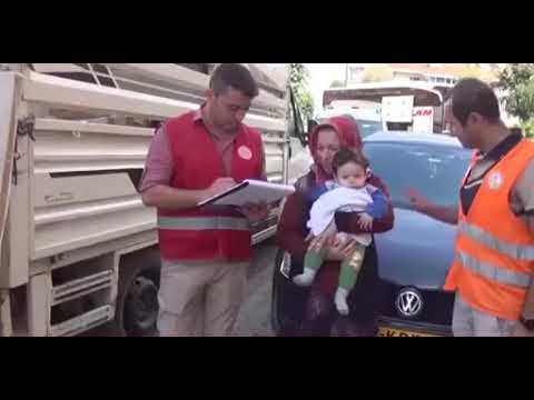 Selden etkilenen ailelere eşya yardımı yapıldı