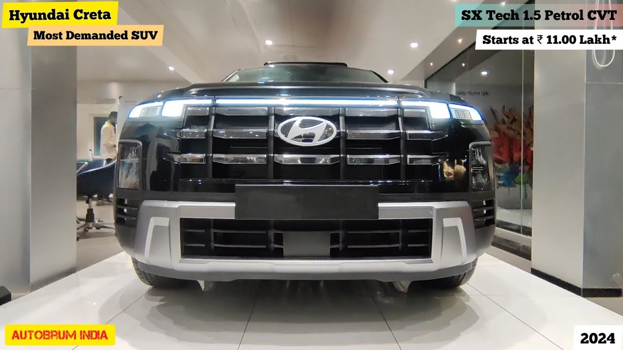 2024 All New Hyundai Creta 😍 SX Tech 1.5 Petrol CVT: Most Stylish SUV ️ ...