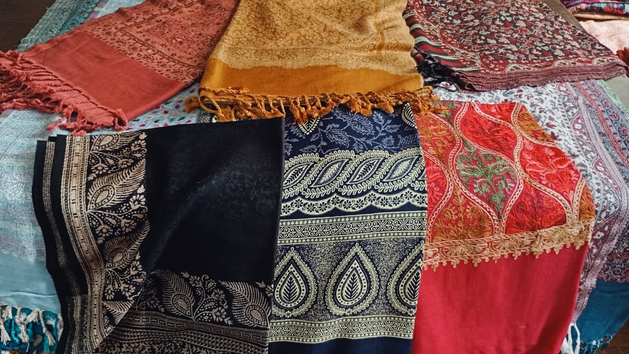 #kashmir work stole #fancy stole only 250rs different design and ...