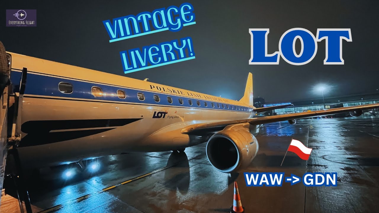 FLYING DOMESTIC IN POLAND - LOT POLISH AIRLINES (RETRO LIVERY): Embraer ...