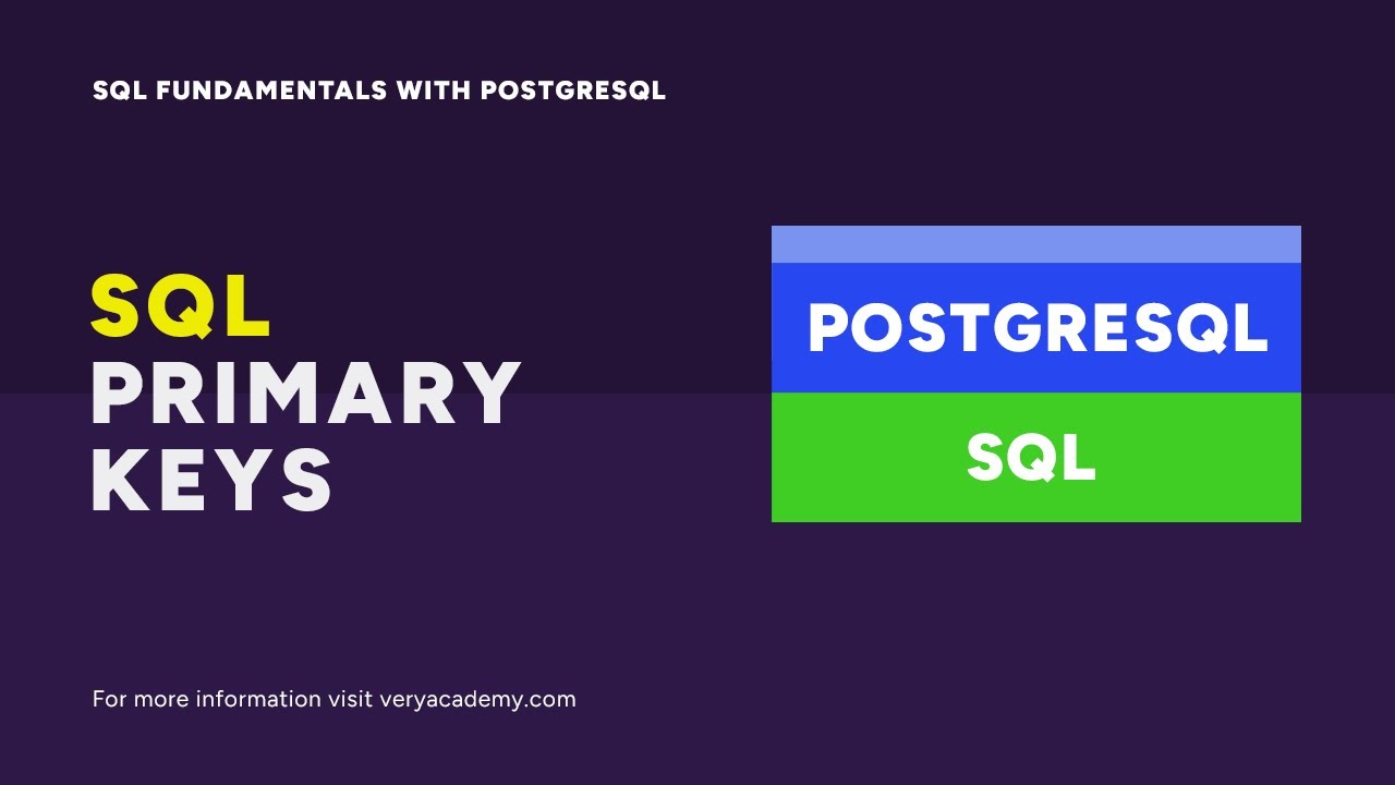 Creating Primary Keys | SQL Fundamentals with PostgreSQL - YouTube