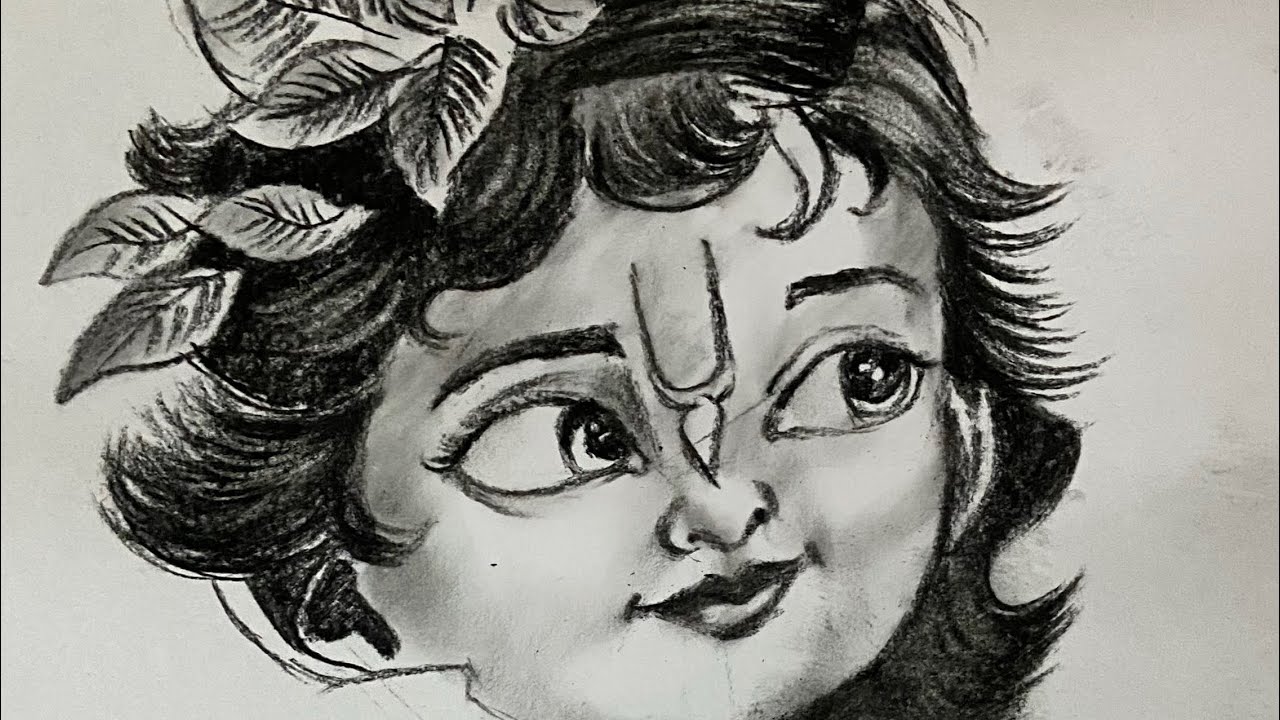 Drawing krishan g with charcoal pencil #easy #2024 #trending #artabout ...
