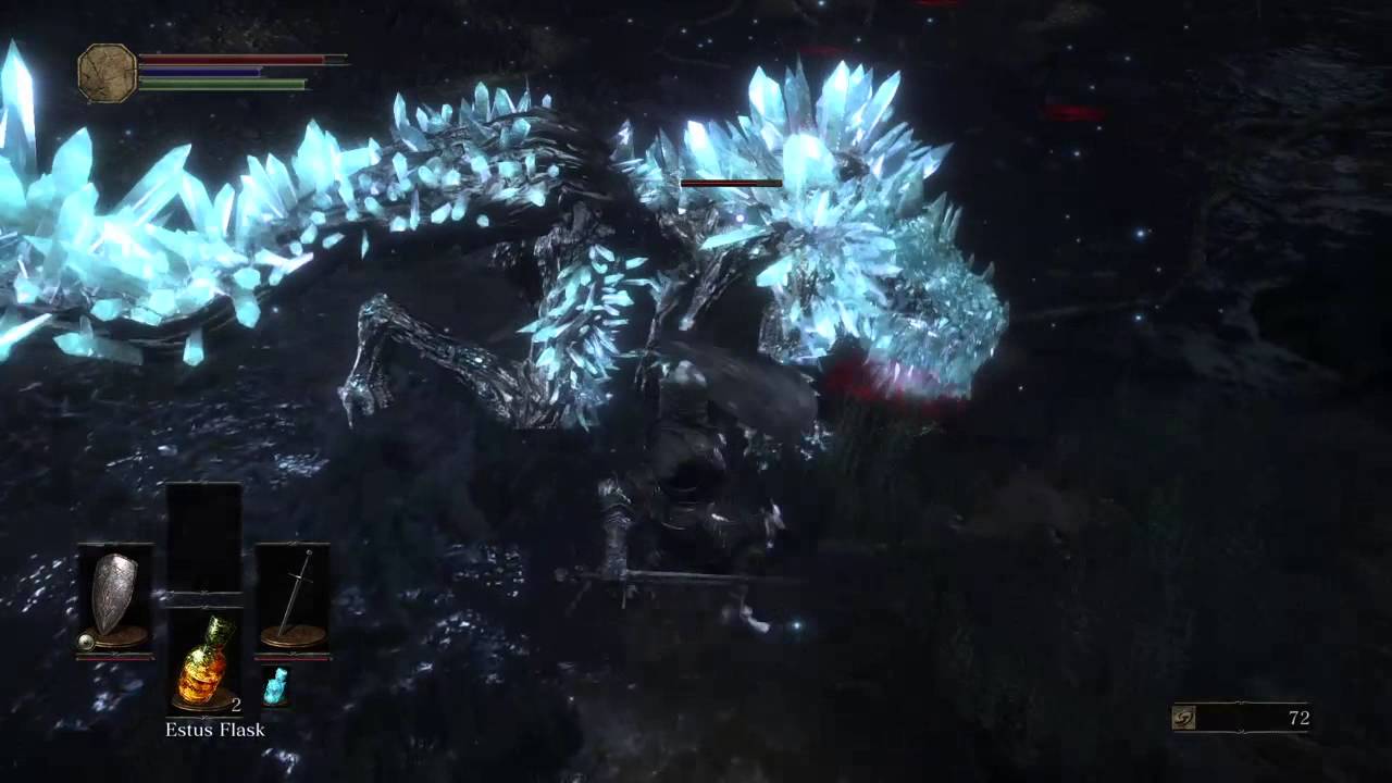 DARK SOULS™ III - PS4 gameplay - Giant Crystal Lizard boss - YouTube