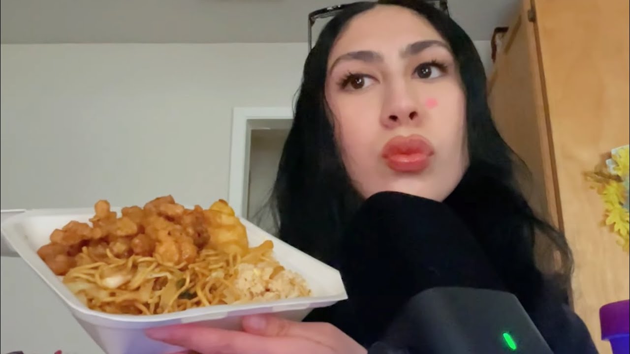 ASMR Panda Express Mukbang!!+(no talking)+(eating sounds) - YouTube