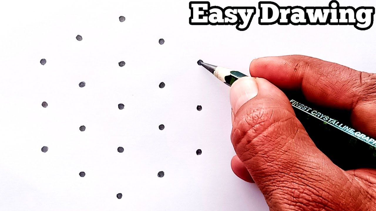 How To Draw Beautiful Drawing With 19 Dots | Easy Birds Rangoli With ...