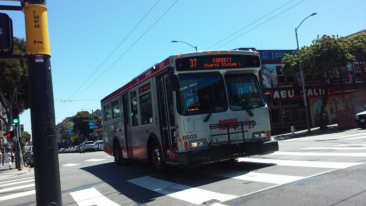 SF Muni 2007 Orion VII HEV 07.503 8503 on Route 37 - YouTube