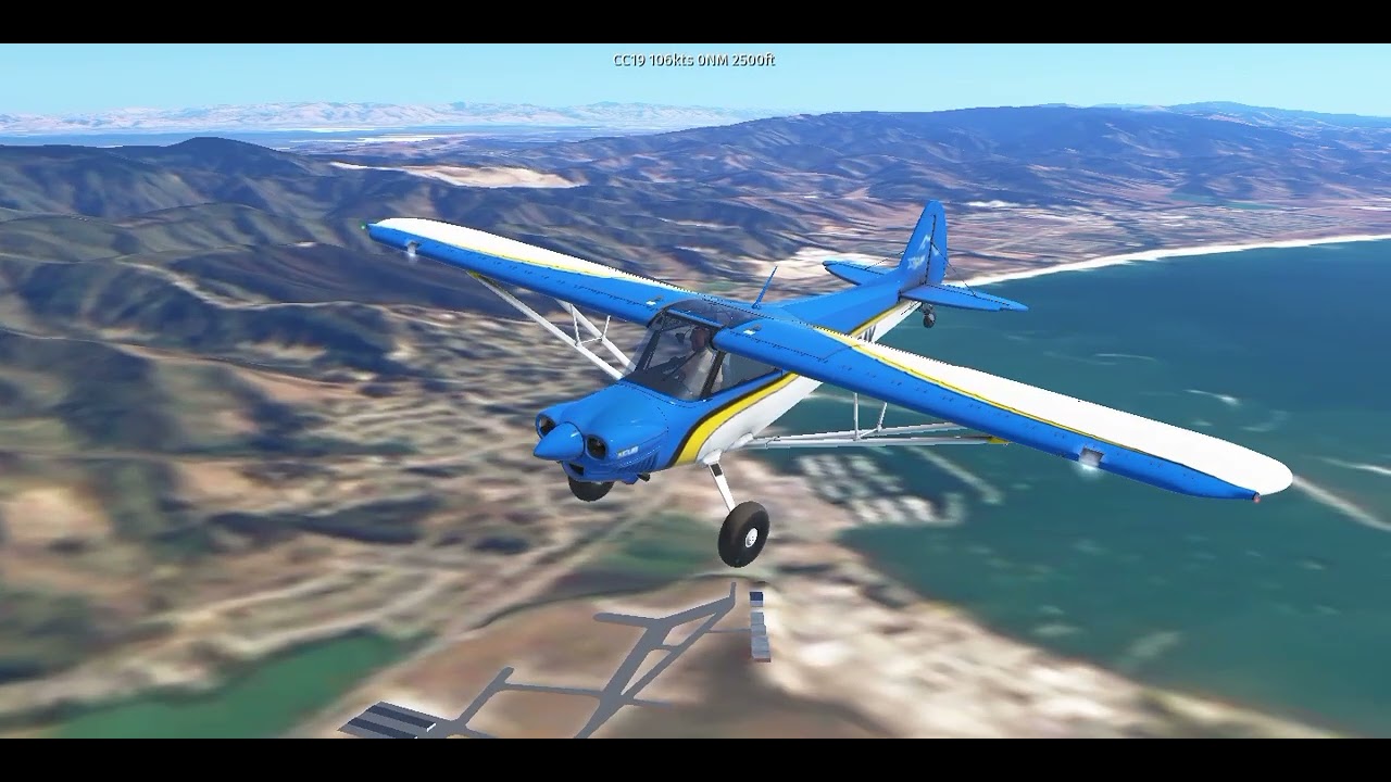 INFINITE FLIGHT X3 Cub flying over Half Moon Bay, CA. - YouTube