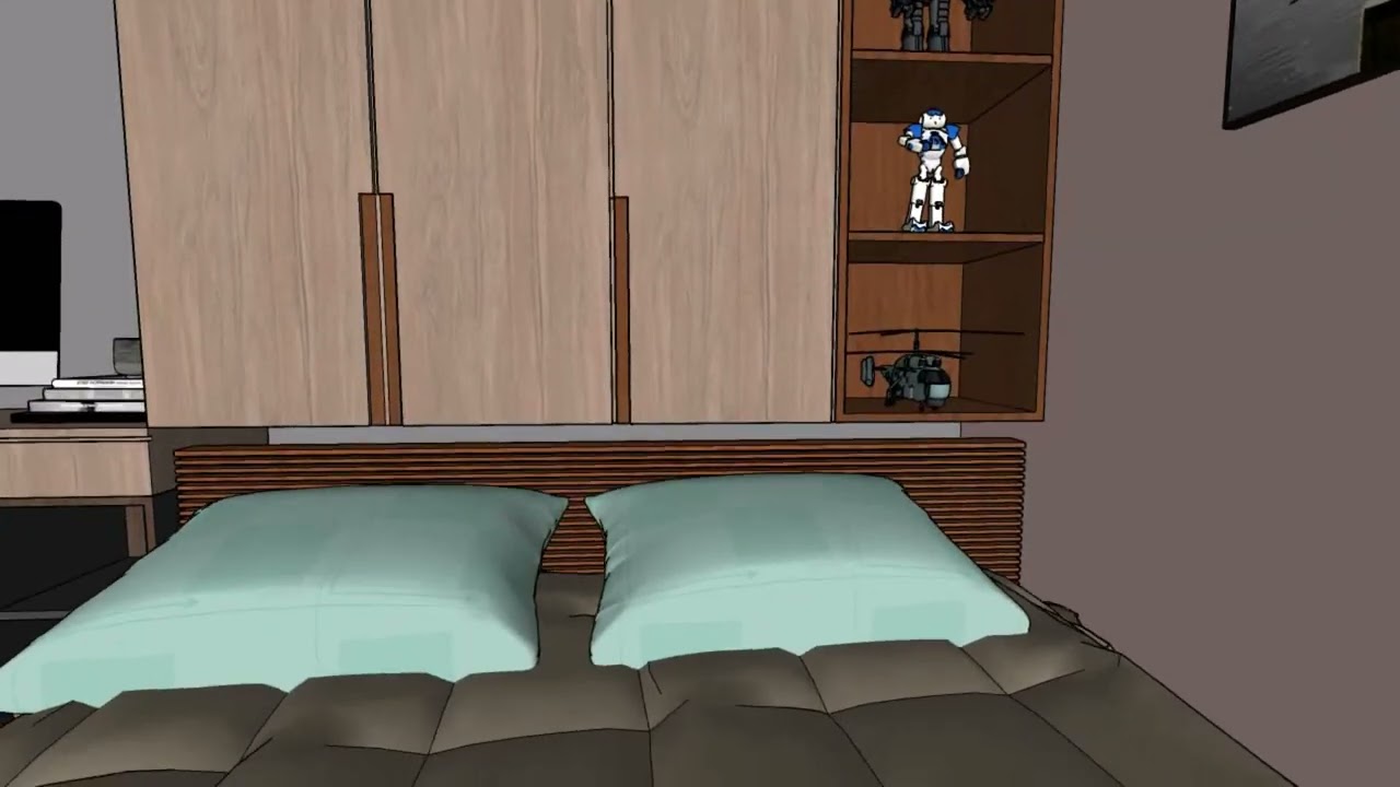 Desain Kamar tidur 4x4 - YouTube